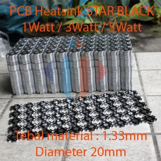 Jual Heatsink Star PCB hitam HPL 1W / 3W / 5W bahan tebal 1.33mm ...