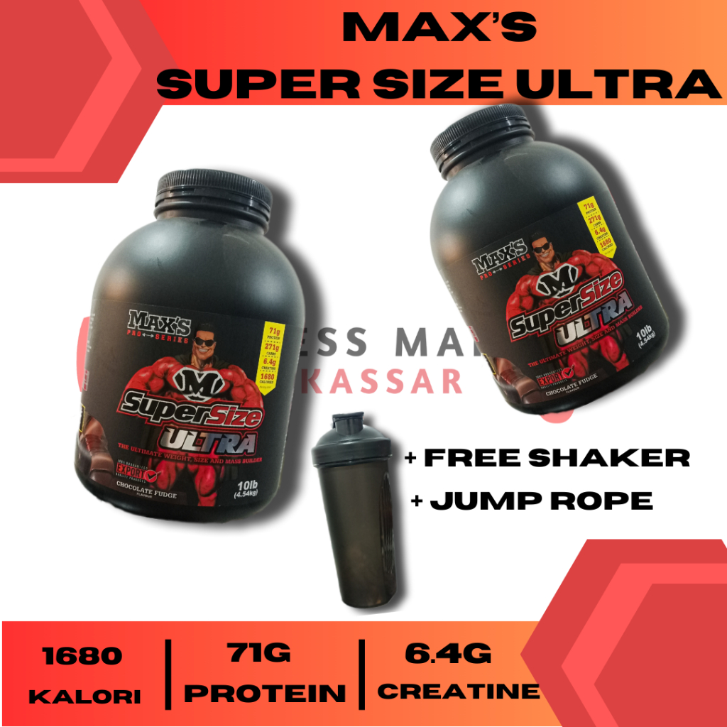 Jual MAX'S SUPER SIZE ULTRA 10 LBS / 4.5 KG , BPOM , HACCP, GMP, DAIRY ...