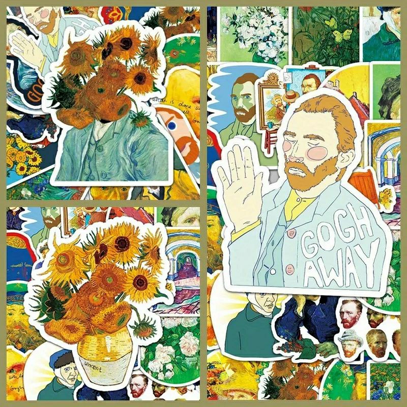 Jual 15 PCS Stiker Van Gogh Stiker Art Sriker Laptop Stiker Laptop ...