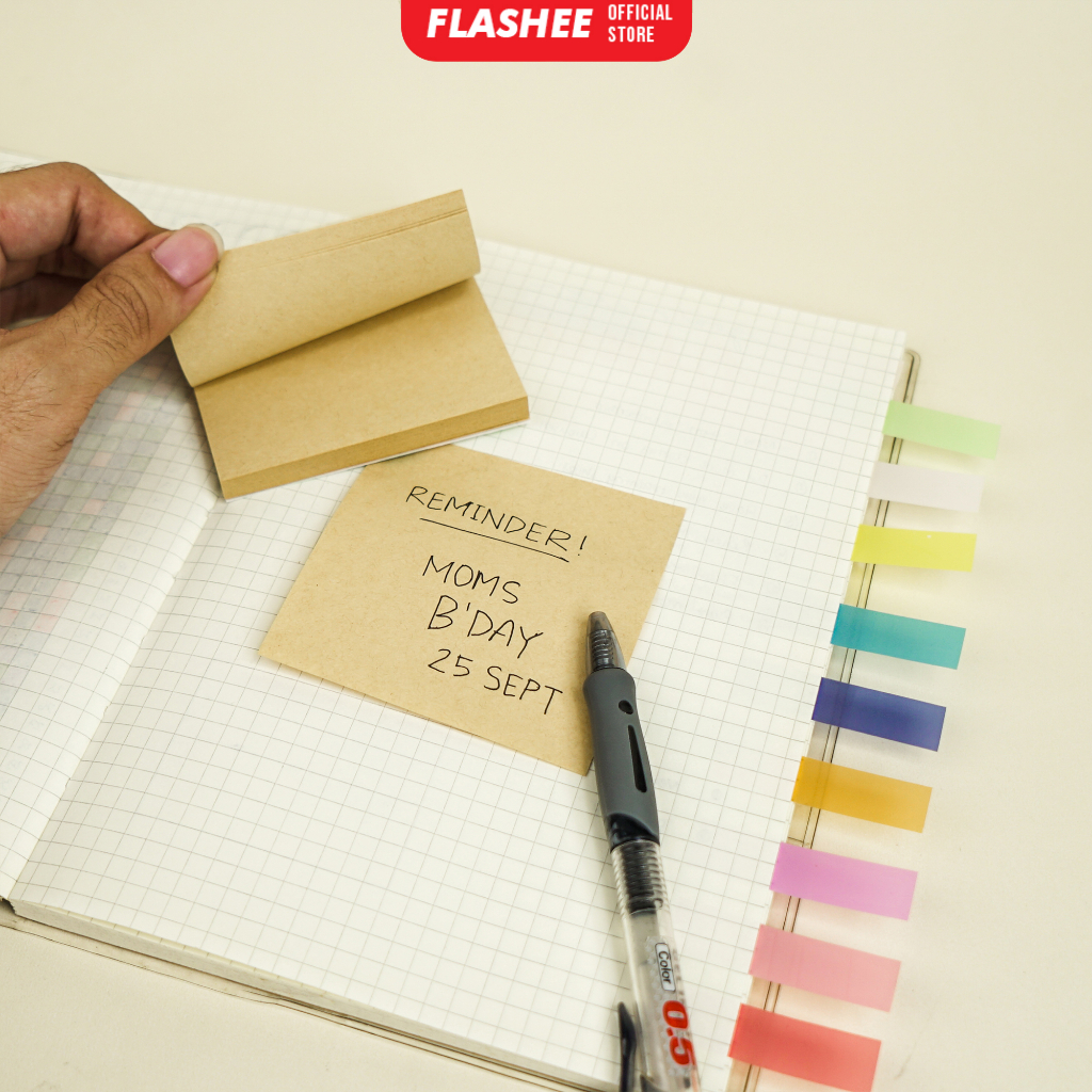Jual Flashee Memo Stick Sticky Note Kertas Tempel Craft Paper Isi 80 ...