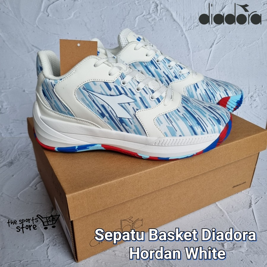 Jual Sepatu Bola Basket Diadora Hordan - White - Basketball Shoes ...