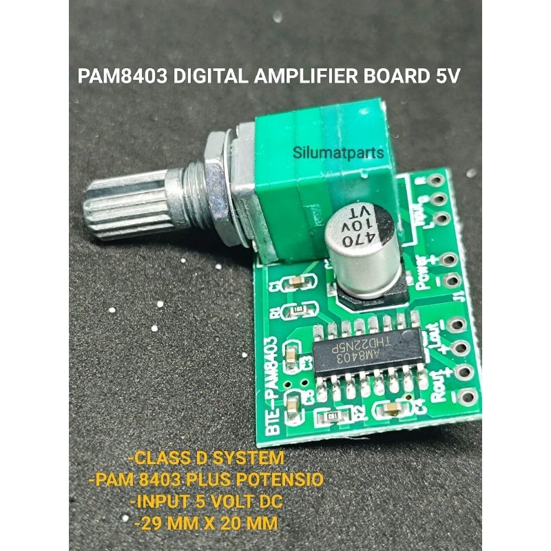 Jual PAM8403 potensio mini 5V Digital Amplifier Board Stereo 2 Channel ...