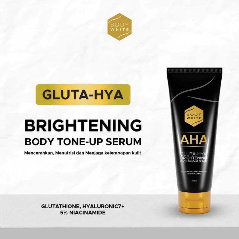 Jual Body White Aha Gluta Hya Brightening Body Tone Up Serum | Netto ...