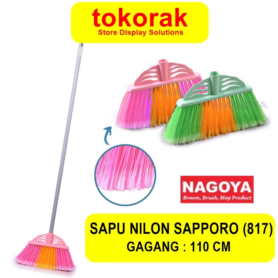 Jual SAPU NILON WARNA SAPPORO 817 NAGOYA SAPU PLASTIK SAPU LANTAI BROOM ...