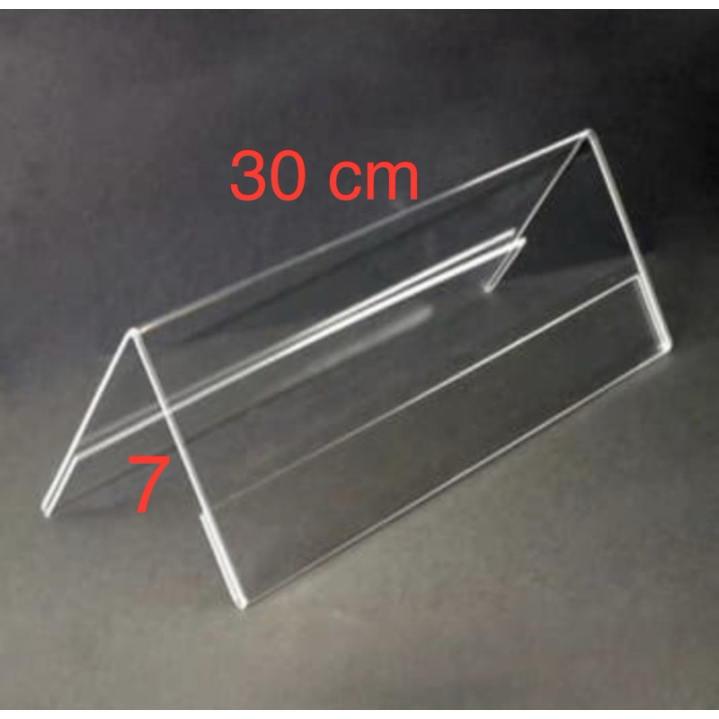 Jual acrylic name tag segitiga reserved/tent card segitiga/name plate T ...