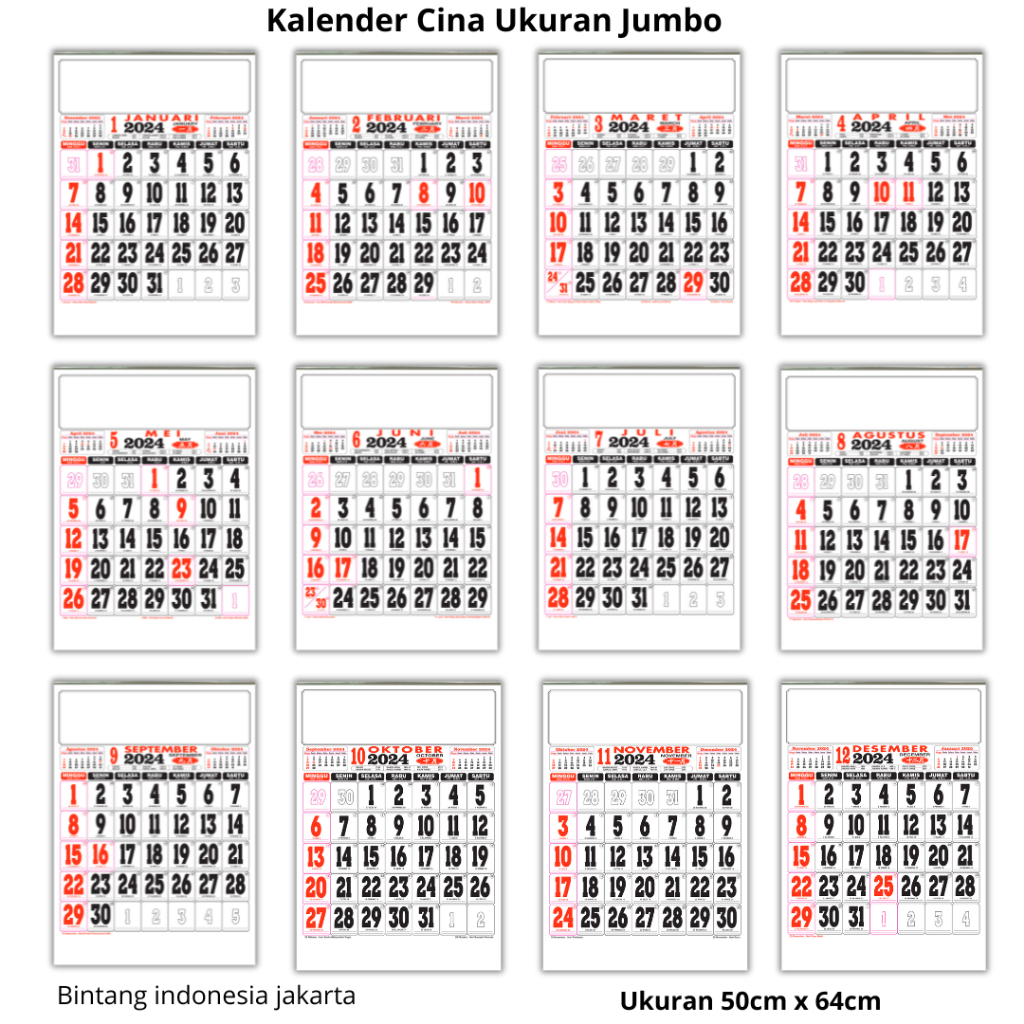 Jual Kalender Cina Jumbo 2024 terbaru | Shopee Indonesia