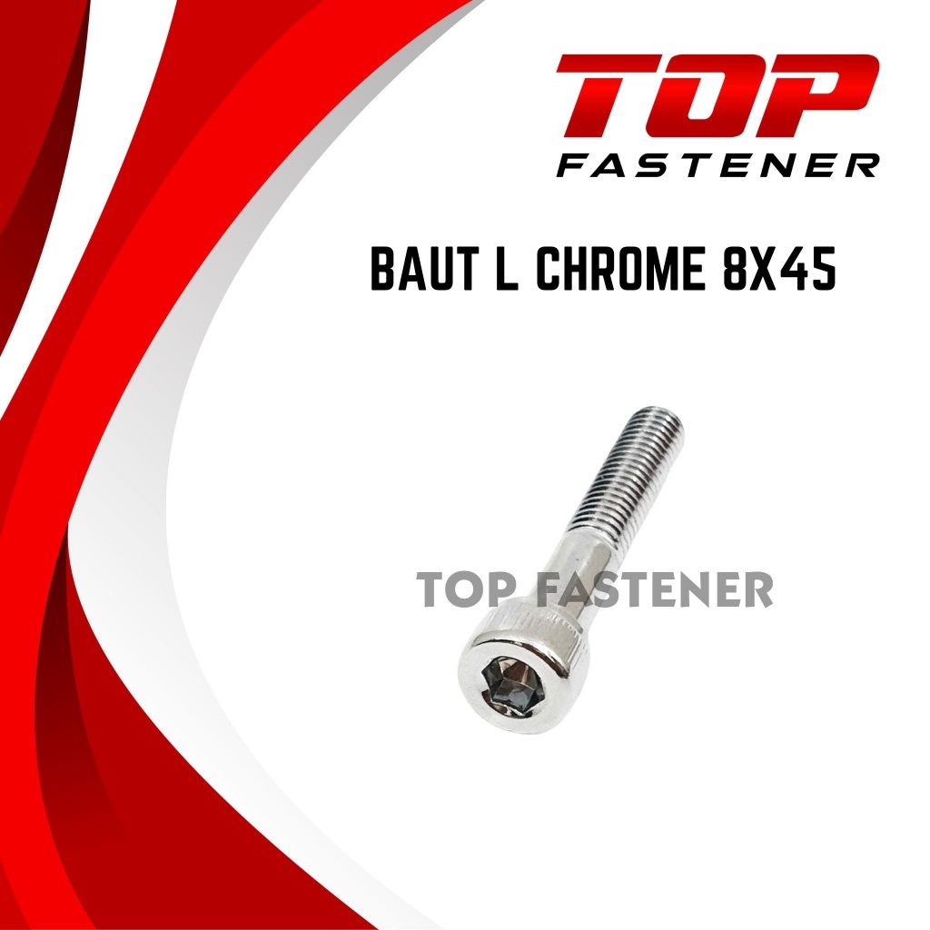Jual BAUT L M8 8X45 CHROME KUNCI L6 | Shopee Indonesia