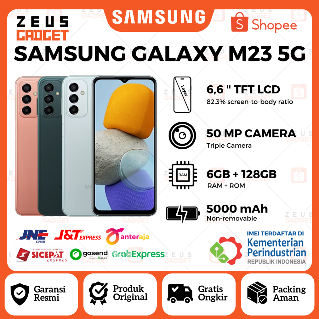 Jual Samsung Galaxy M23 5G 6GB+128GB - Garansi Resmi 1 Tahun | Shopee Indonesia
