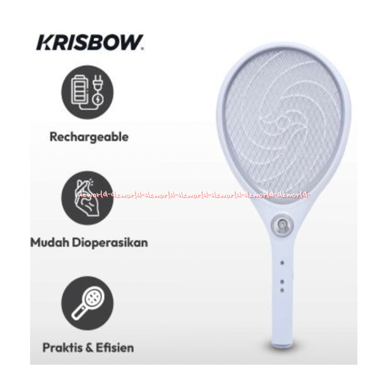 Jual Krisbow Mosquito Swatter With Cable Racket Nyamuk Bisa Di Charge ...