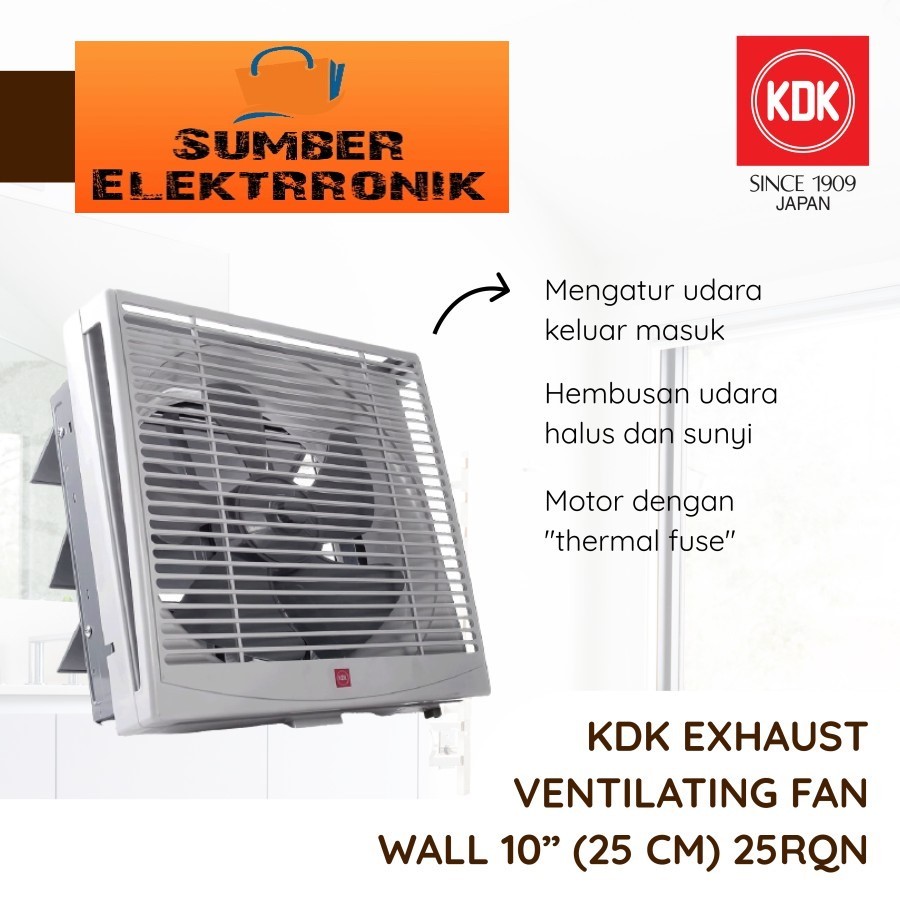 Jual KDK 25-RQN KIPAS ANGIN DINDING / EXHAUST FAN 10 INC / Exhaust Fan ...