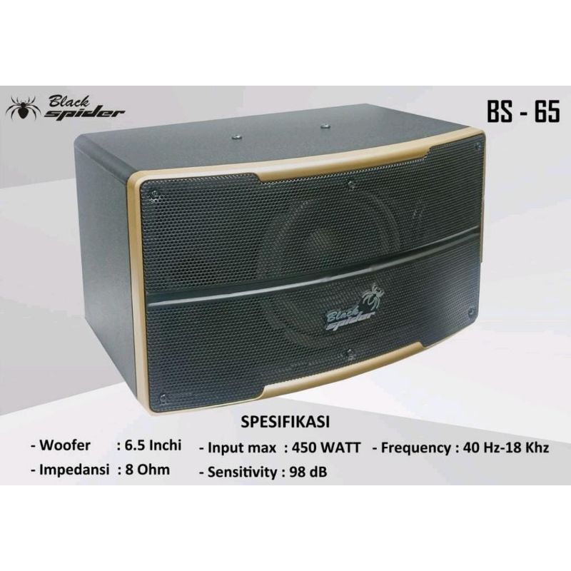 Jual Speaker pasif black spider BS65 6 inch 450 watt sepasang BS 65 | Shopee Indonesia