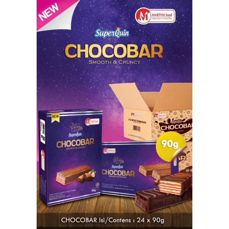 Jual SuperQuin Chocobar 90g x 24pcs kartonan | Shopee Indonesia