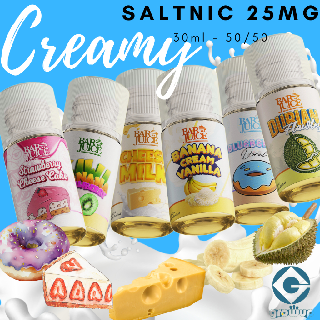 Jual Liquid BAR JUICE creamy series saltnic 30ml nic 25mg terbaru 2023 ...