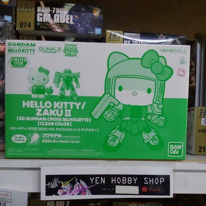 Jual GUNDAM SDCS HELLO KITTY/ZAKU II CLEAR 61780 [ORIGINAL BANDAI LMT ...