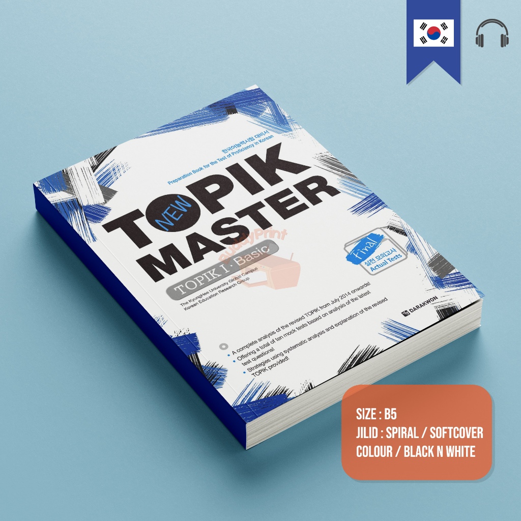 Jual Buku New TOPIK MASTER Final 실전 모의고사 TOPIK I - Basic (English ver.) | Shopee Indonesia