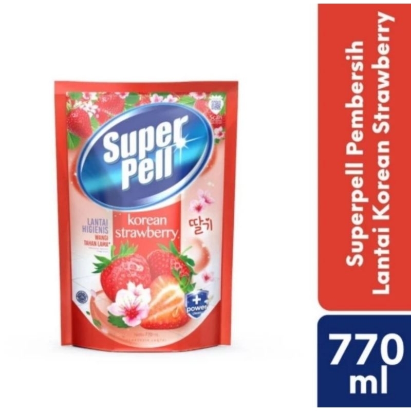 Jual Superpell Pembersih Lantai Korean Strawbery Refill 770 ml | Shopee ...