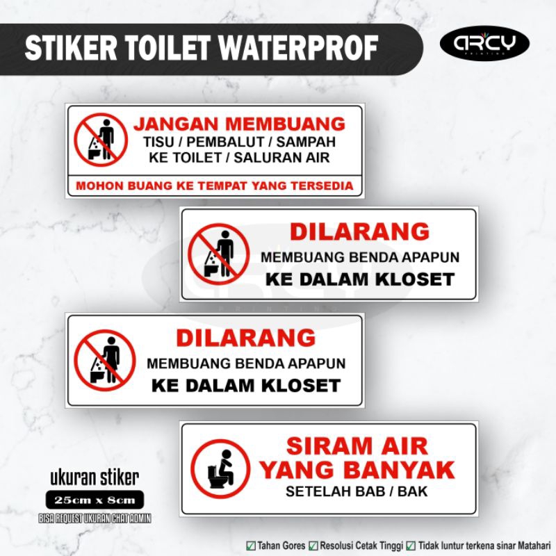 Jual Stiker Toilet Waterproof Dilarang Membuang Tisu | Shopee Indonesia Jual Stiker Toilet Waterproof Dilarang Membuang Tisu | Shopee Indonesia