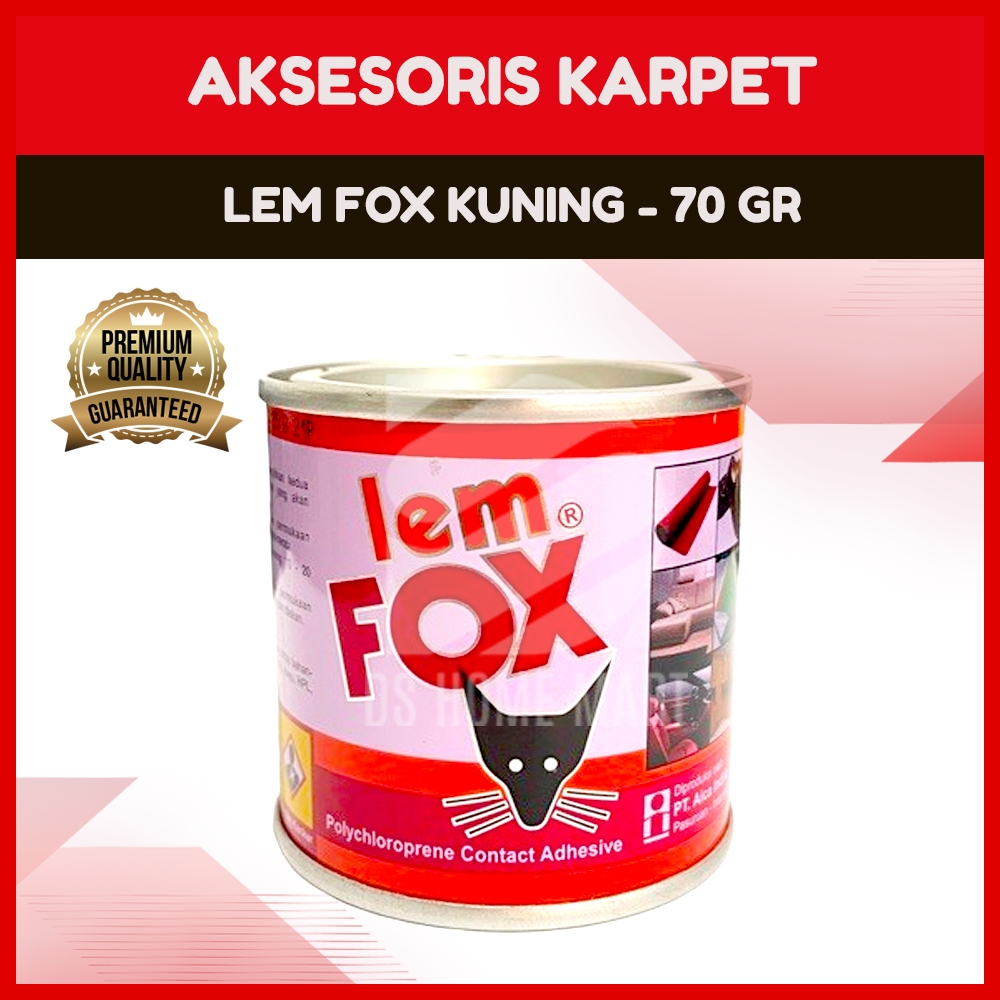 Jual Lem Fox Kuning untuk Perekat Karpet Sandal Kulit Kayu Karet HPL | Shopee Indonesia