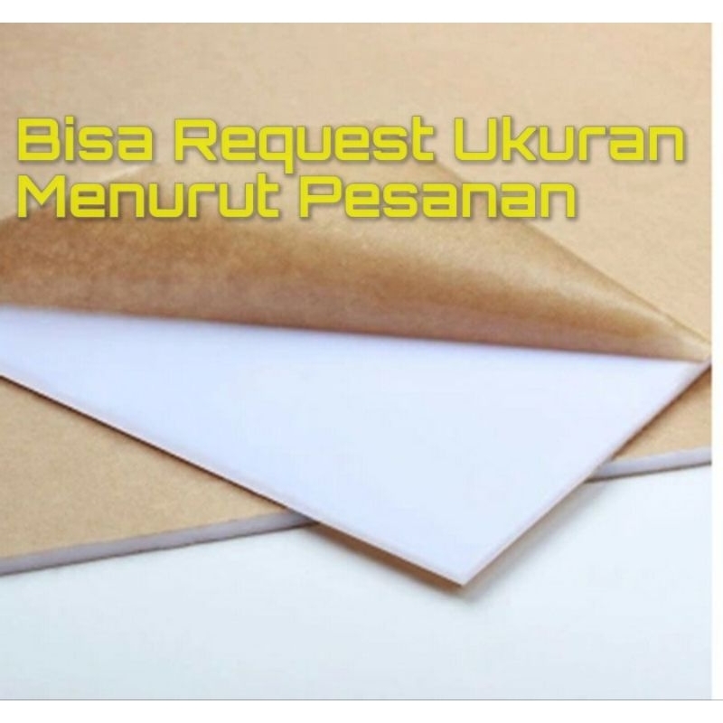Jual Akrilik Putih Susu 3mm A5 size 15x21cm ( Acrylic Sheet Lembaran ...
