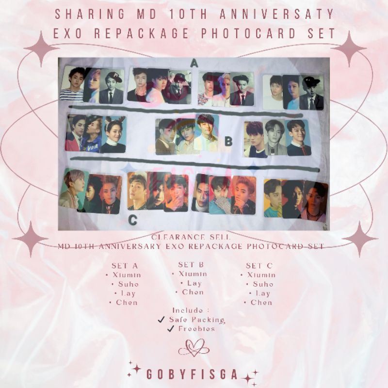 Jual SHARING MD 10TH ANNIVERSARY EXO REPACKAGE PHOTOCARD SET | Shopee ...