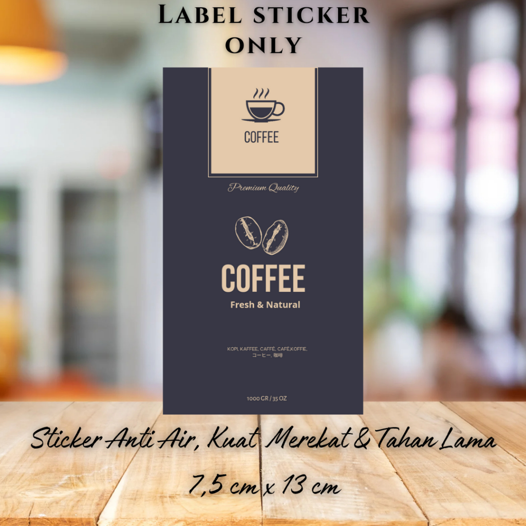 Jual Stiker Label Makanan Kemasan Kopi Teh Gula | Shopee Indonesia