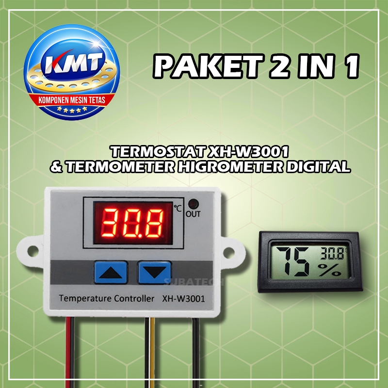 Jual Paket Thermostat Termostat Digital XH Termometer Higrometer Mesin ...