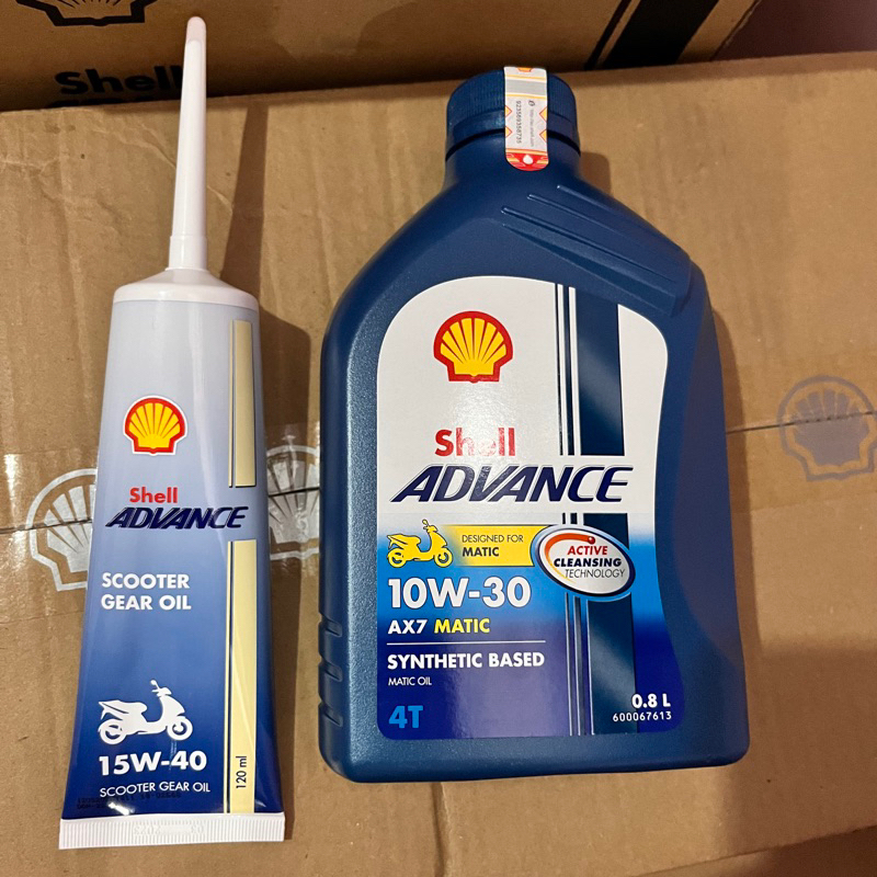 Jual OR pppaakkkett shell advance ax7 matic 10w-30 0.8 dan gardan shell ...