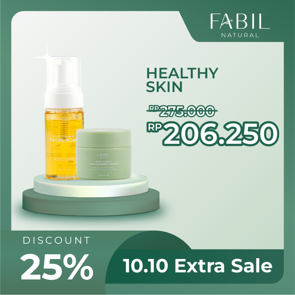 Jual [BUNDLE SALE 10.10]Fabil Bundle Healthy Skin (Facial Foam + Skin ...