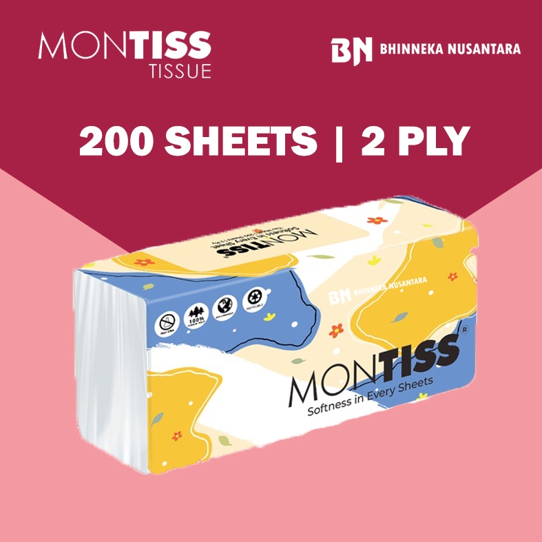 Jual Montiss Favour Molang - Tissue Wajah 200 Sheets | Shopee Indonesia