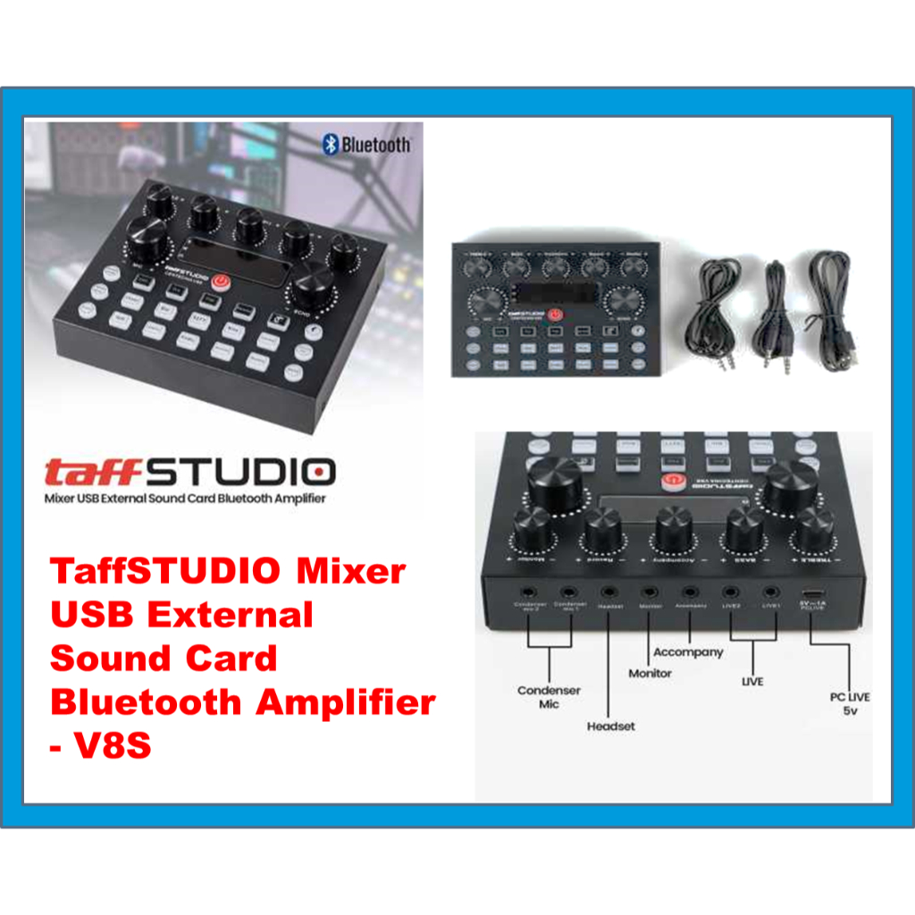 Jual Soundcard v8S Mixer External Soundcard V8S Audio Microphone ...