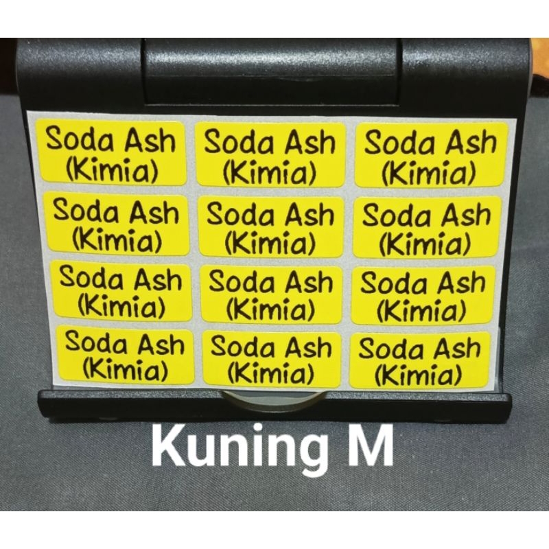 Jual Stiker Label Waterproof Soda Ash (Kimia) size M isi 12 pcs ...