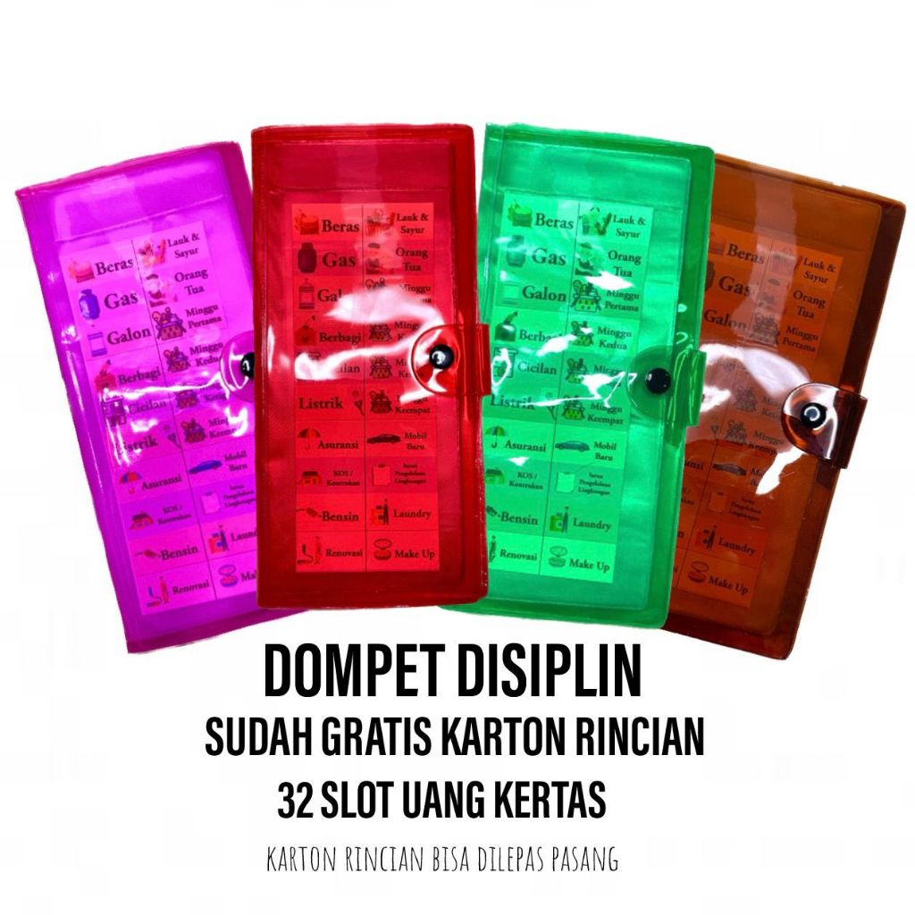 Jual DOMPET DISIPLIN KEUANGAN BENING 32 SLOT BONUS 2 SLOT GRATIS KARTON ...