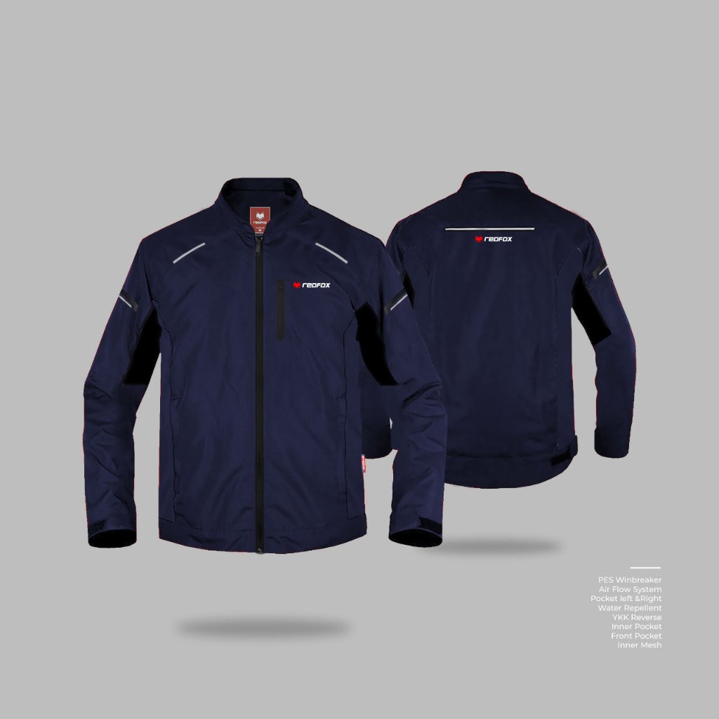 Jual Jaket Motor Harian Pria Anti Angin - Helico - Navy | Shopee Indonesia