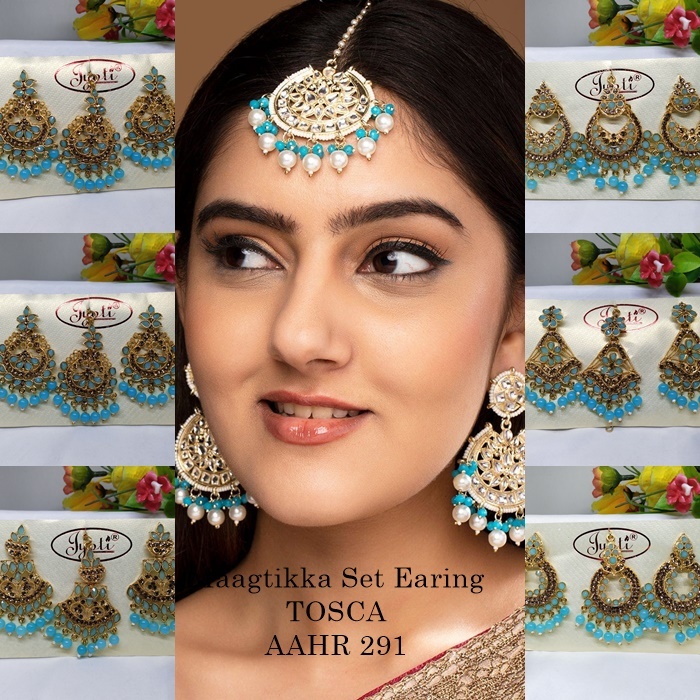 Jual Hiasan Dahi Set Anting India Tosca / Maagtika / maang tikka ...