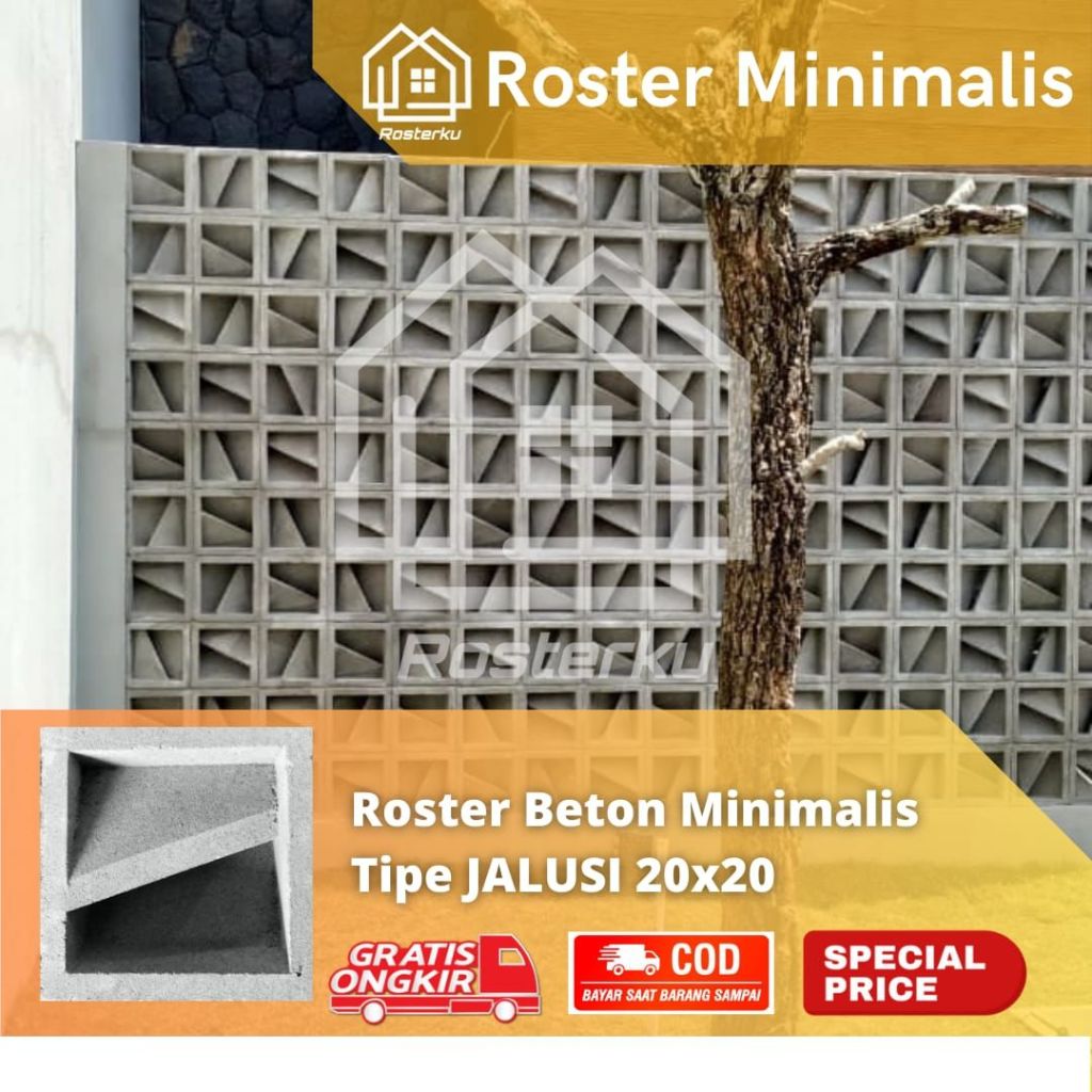 Jual Roster Beton Minimalis 20x20 | Shopee Indonesia