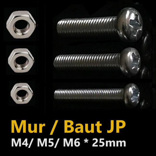 Jual Baut JP Mur M4 M5 M6 Obeng Plus Bulat Kaki Spacer PCB Box Kotak ...