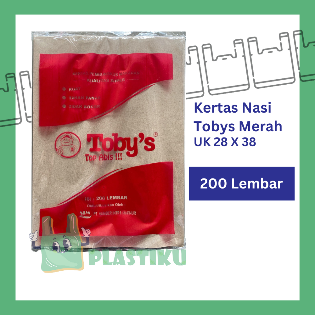 Jual Kertas Nasi Tobys Merah Uk28 200 Lembar | Shopee Indonesia