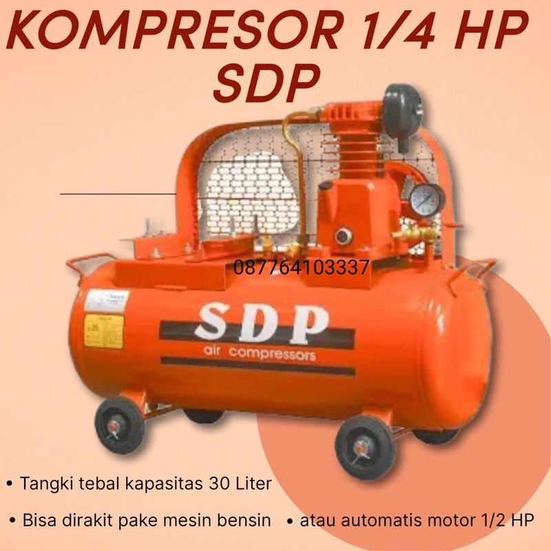 Jual Kompresor 1/4 Hp SDP unloading kosongan / rakit mesin bensin 7.5hp / rakit dinamo motor 1/2 ...