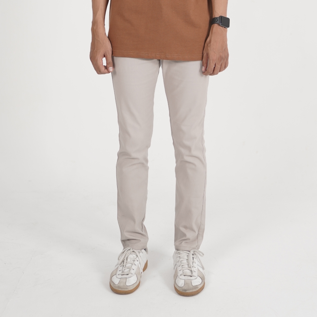 Jual Fairgoods Celana Chinos Panjang Pria Slim Fit - Khaki | Shopee Indonesia