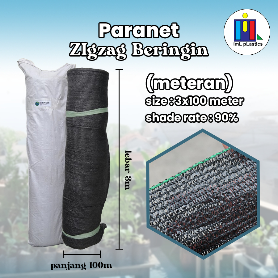Jual Paranet Zig Zag 90% BERINGIN Jaring Net Atap Pelindung Tanaman ...