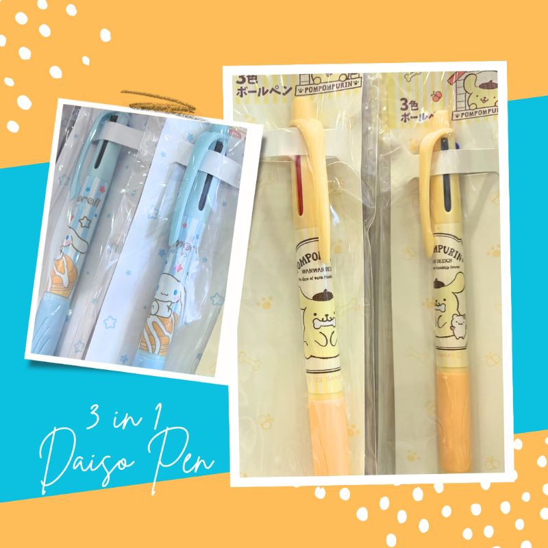 Jual (Daiso) Pen Pulpen Daiso 3 in 1 Japan | Shopee Indonesia