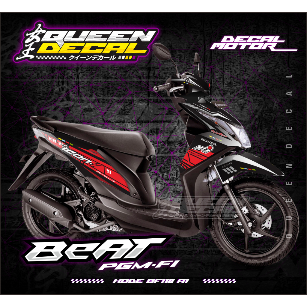 Jual Sticker Decal Full Body Beat Fi Lama merah racing new - BFI ...