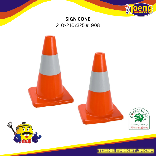 Jual SIGN CONE 210x210x325 #1908 GREEN LEAF | Shopee Indonesia