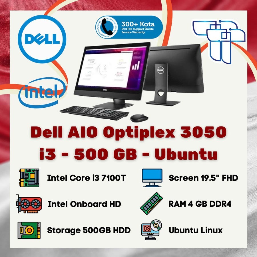 Jual Dell All in One AIO Optiplex 3050 - Core i3 - 500 GB - Ubuntu | Shopee Indonesia