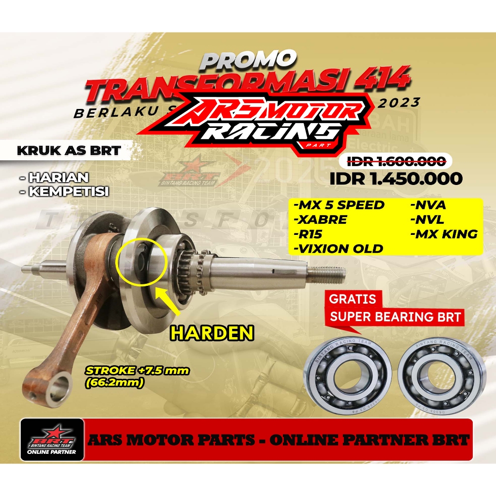 Jual KRUK AS BRT MX KING - VIXION NVA NVL OLD - R15 - XABRE - STROKE +7 ...