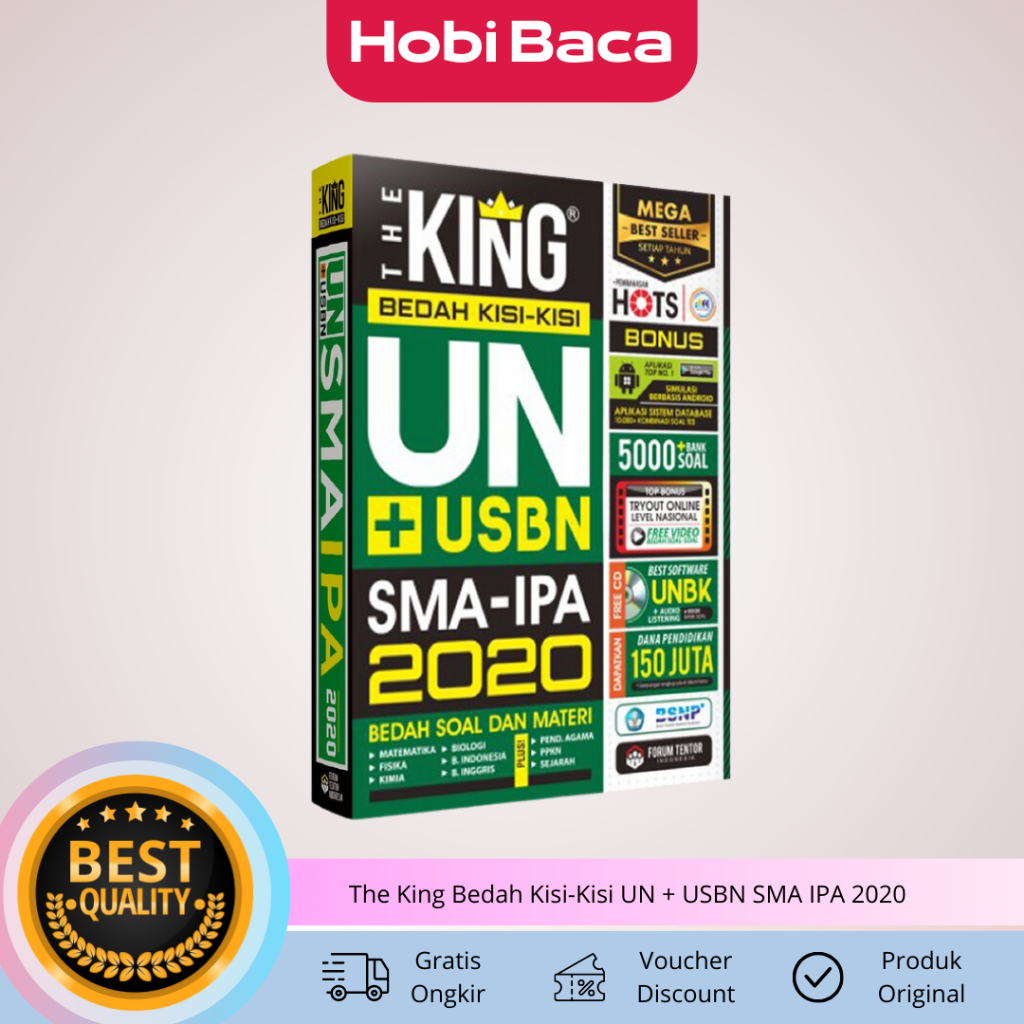 Jual The King Bedah Kisi-Kisi Un + Usbn Sma Ipa 2020 buku edukasi pintar pendidikan SMA baca ...