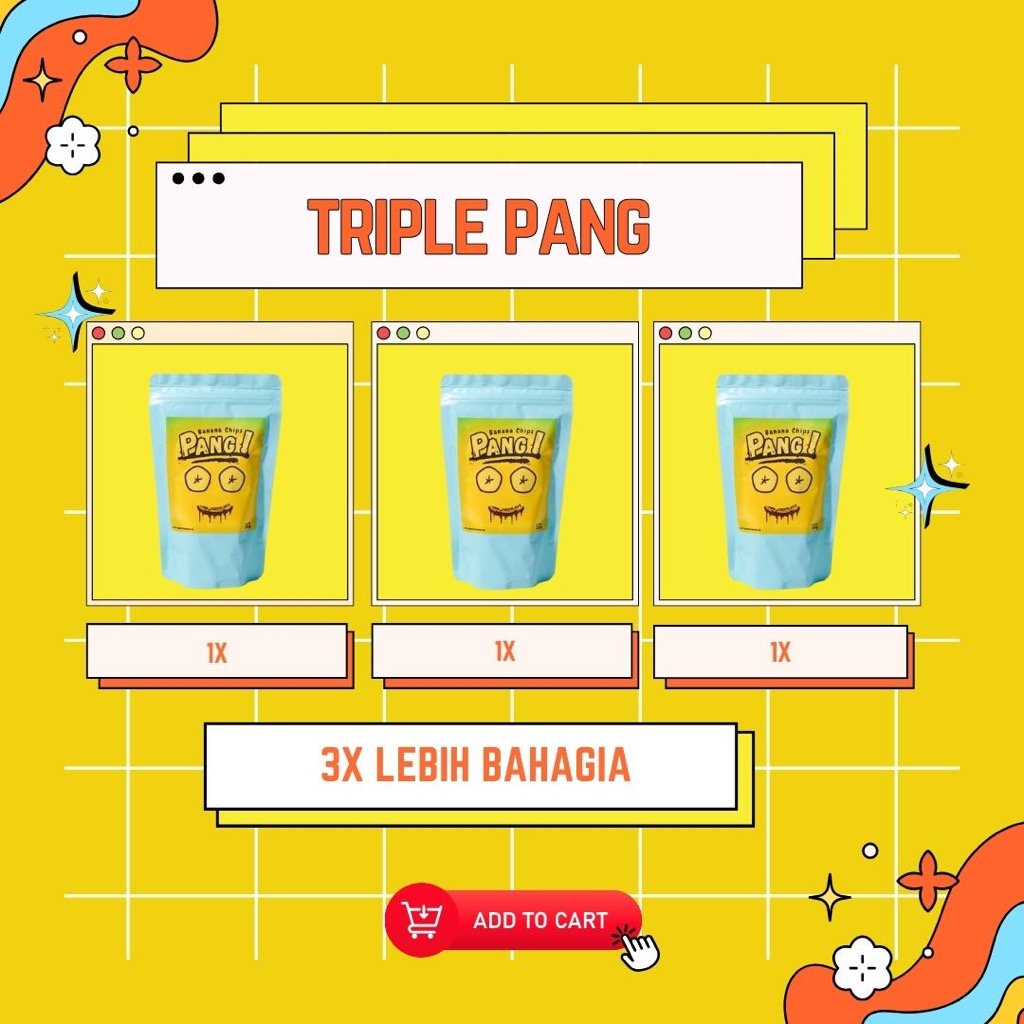 Jual Triple PANG | Paket Pang Banana Chips Chocolava 3 Pcs | Shopee ...