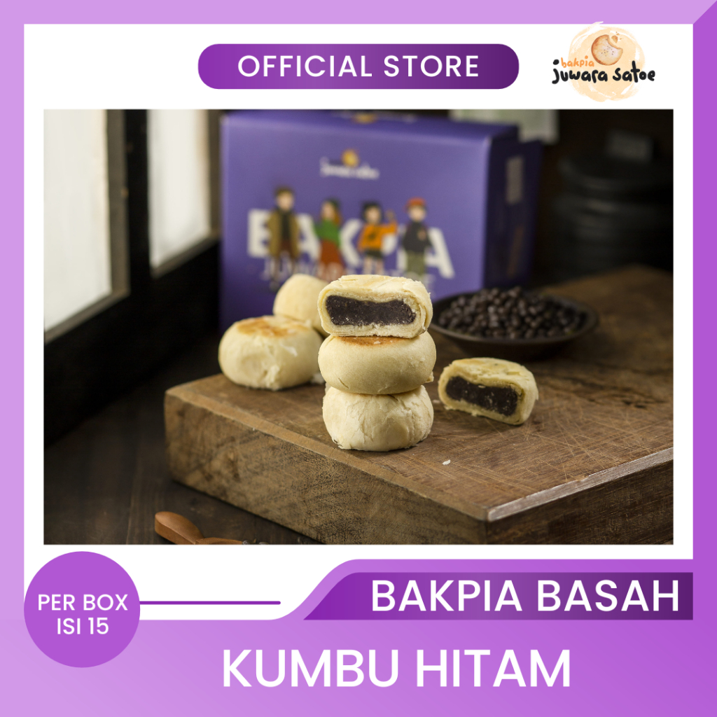 Jual BAKPIA JUWARA SATOE [ Isi 15 ] Bakpia Basah Kumbu Hitam - Oleh ...