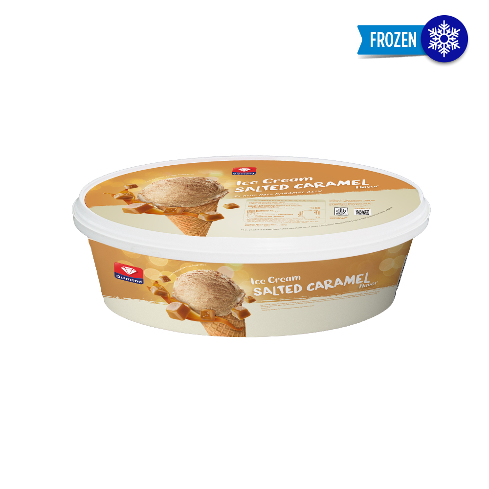 Jual DIAMOND ICE CREAM SALTED CARAMEL 700 ML | Shopee Indonesia