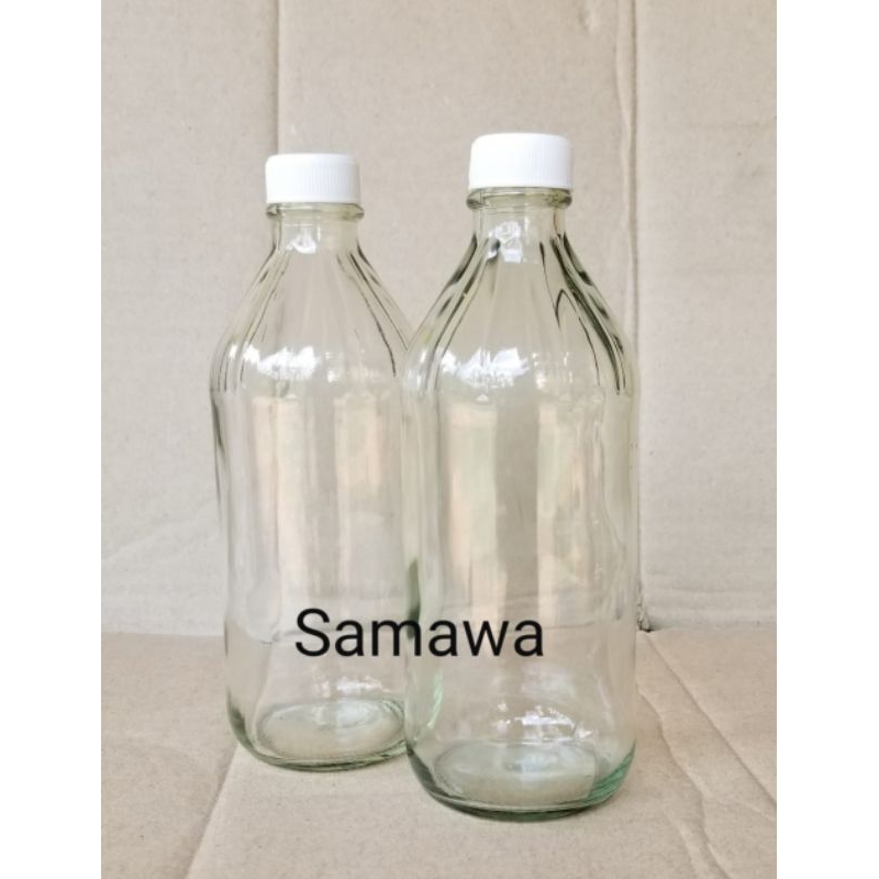 Jual botol kaca bening 500 ml/botol jus/botol sirup/botol apel | Shopee Indonesia